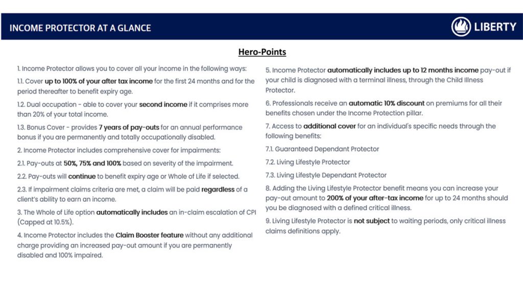 Income Protector at a Glance - Croisfin